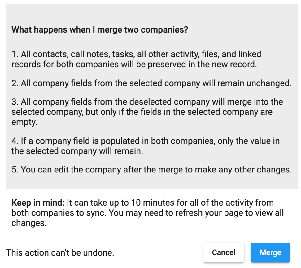 Merge companies