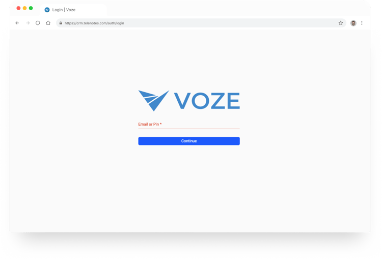 Improvements to Voze Login