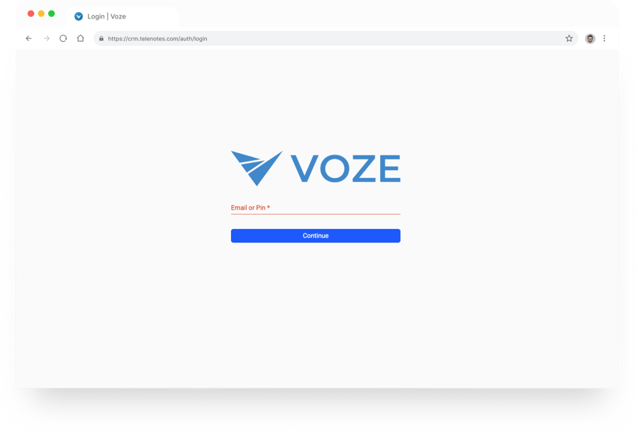 Improvements to Voze Login