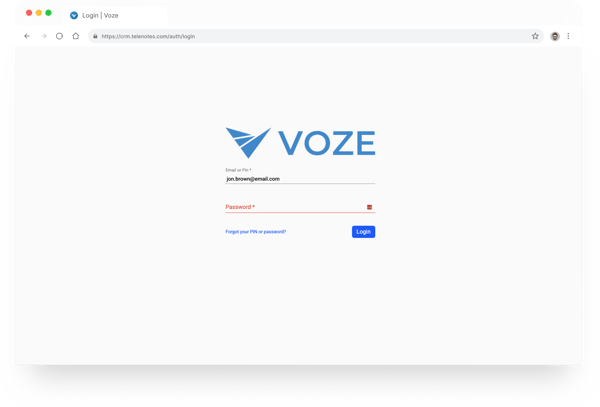 Improvements to Voze Login
