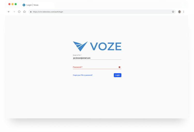 Improvements to Voze Login