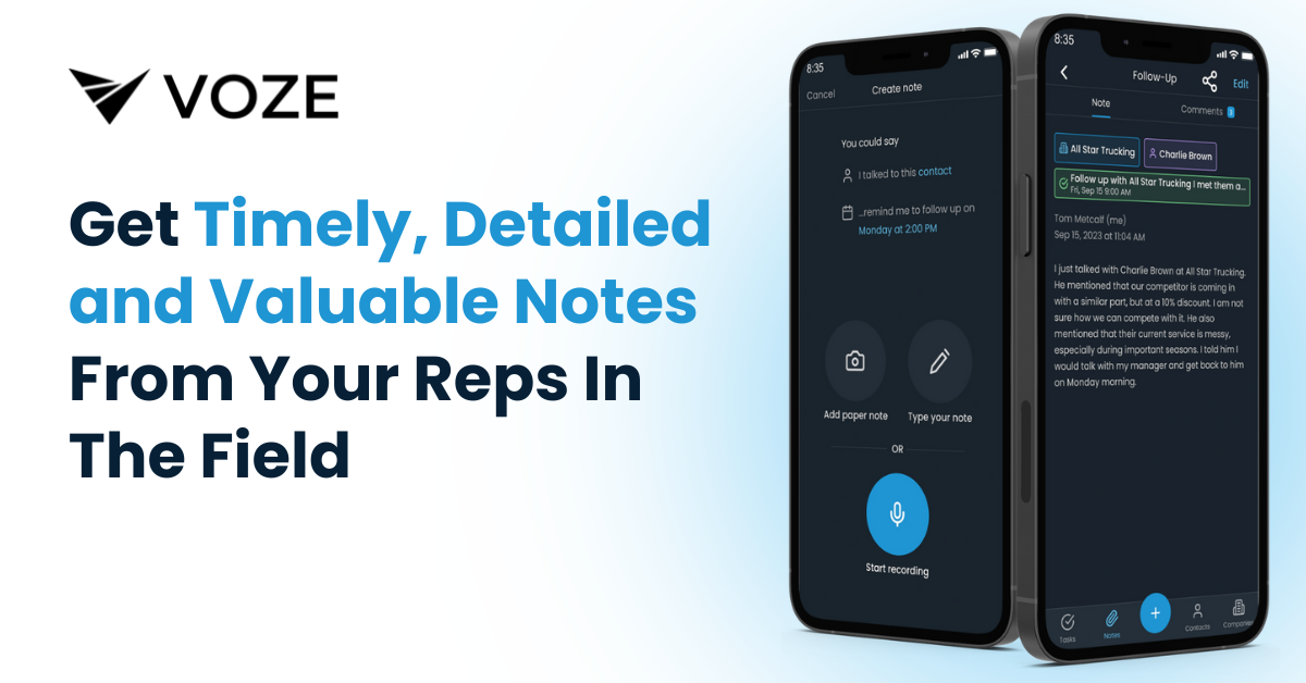 Voze - Better Notes. More Visibility. Less Effort.